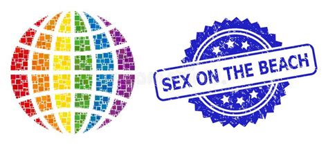 Distress Sex On The Beach Watermark And Square Dotted Lgbt World Mosaic