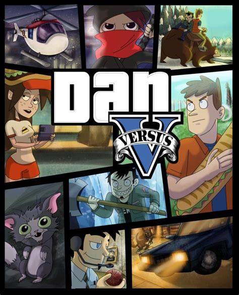 Dan Vs Gta Dan Vs Dan Human Art Cartoon Tv Shows