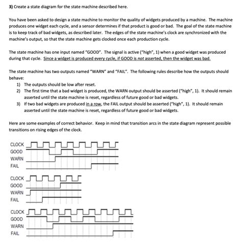 Solved 3 Create A State Diagram For The State Machine Chegg Com