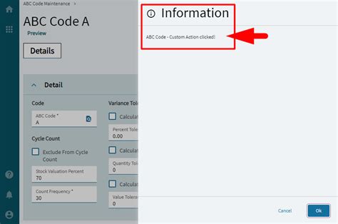 add custom button under the action menu kinetic erp epicor user
