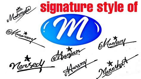 Signature Style Of M Letter Create Nice Signature With Letter M Youtube