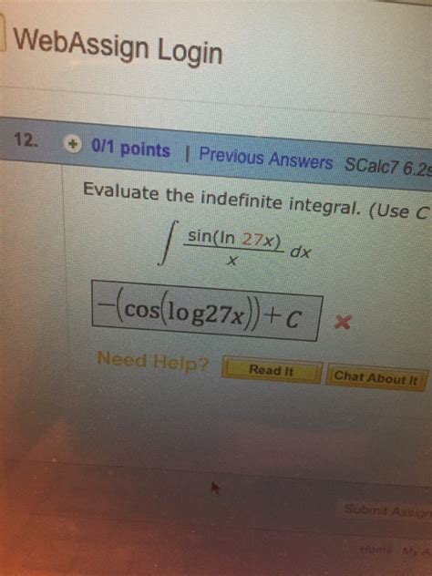 Solved Evaluate The Indefinite Integral Use C Integral Chegg