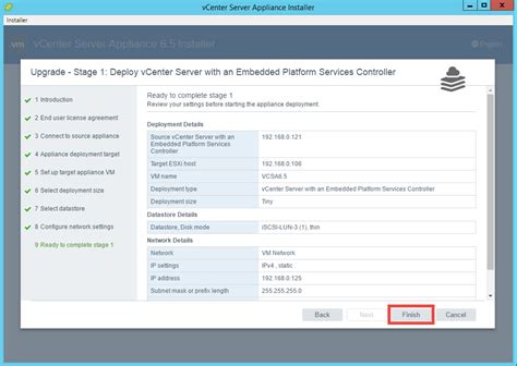 Upgrade Vcsa 6 To Vcsa 65 Mastering Vmware