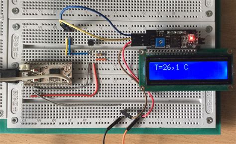 OneWire Temperature Sensor DS B And I C LCD Display