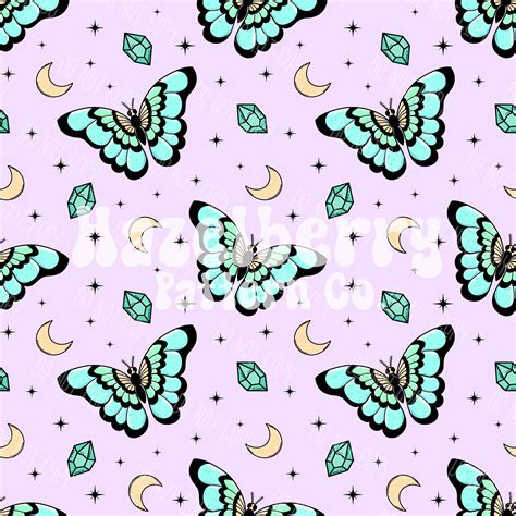 Moth Seamless Pattern Retro Moth Seamless File Butterfly Seamless