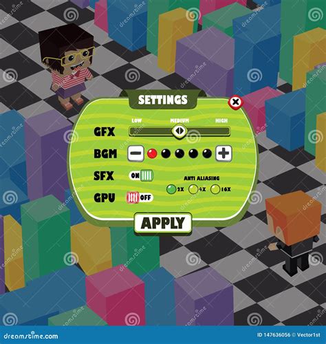 Game Ui Menu Application Mobile App Stock Vector Illustration Of Menu