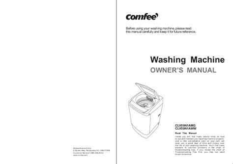 Comfee Portable Washing Machine User Manual Compact Washer With Led