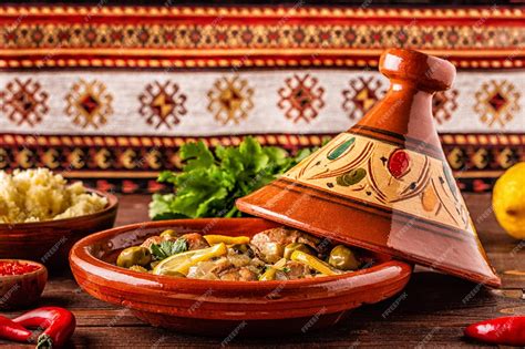 Tajine De Poulet Traditionnel Marocain Aux Olives Et Citrons Salés