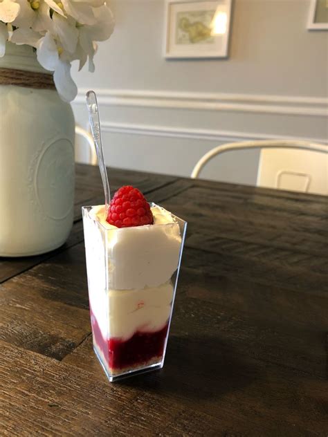 Sweet Creamy No Bake Cheesecake Layered Over A Tart Raspberry Pie