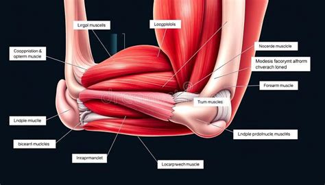 Elbow Joint Muscle Anatomy Stock Illustration Illustration Of Hand 360098288