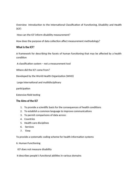 Icf For Occupational Therapy Pdf Disability Mental Disorder