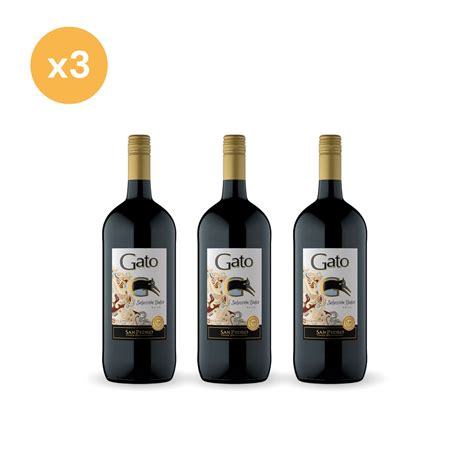 Pack X3 Vino Gato Selección Dulce Tinto 1 5 Lt Entrelatas
