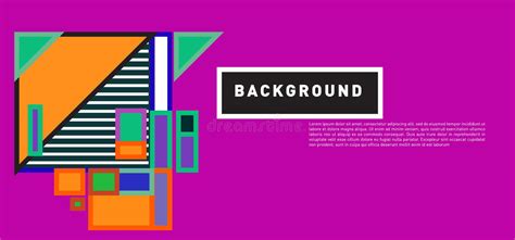 Vector Abstract Colorful Rectangle Background For Banner Stock Vector