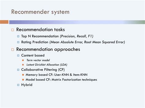 Ppt User Profiling Based On Folksonomy Information In Web 2 0 For Personalized Recommender