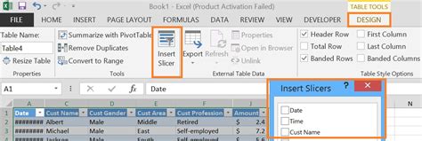 Slicer In Excel