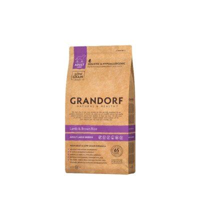 Grandorf Agneau et Riz Complet : Croquette Adulte toutes races Low céréales