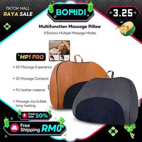 【hot】bomidi Mp1pro Multifunction Massage Pillow Wireless Neck Tiktok