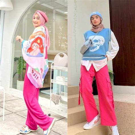Cewe Kue Merapat Ootd Outfit Colurfull Hijab Feminim Tapi Bergaya Sumedang Ekspres