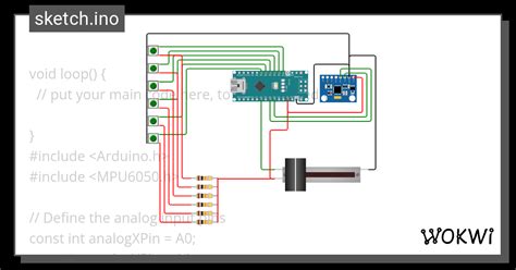 Analogic Joystick Accelerometer Wokwi ESP32 STM32 Arduino Simulator