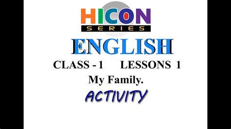 Class 1 English Lesson 1 Part 3 Youtube