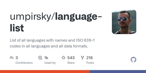 Language List Data Ar Language Json At Master · Umpirsky Language List · Github