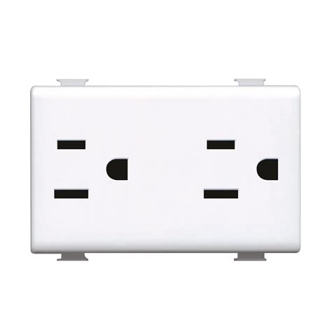 Tomacorriente Duplex Ul 2p T 15a 127 250v 3 Mód MÀtix Blanco