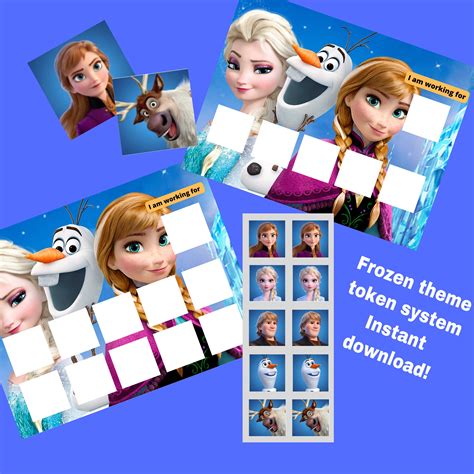 Frozen Token Economy System Aba Visual Printable Etsy