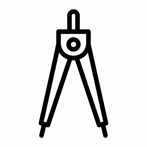 Drawing Compass Edit Tools School Materials Education Icon