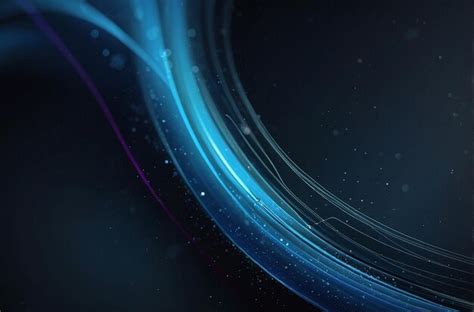 Blue Curve Template With Space For Customizable Elements Premium Ai Generated Image