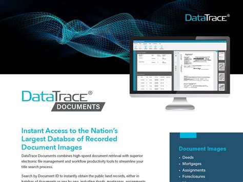 Product Sheets Datatrace Title