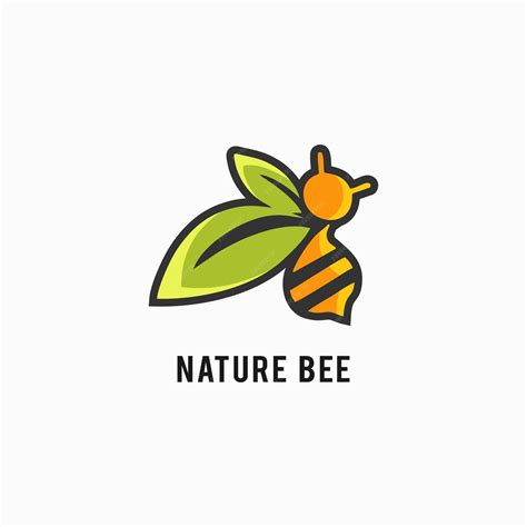 Premium Vector Vector Bee Leaf Logo Design Template
