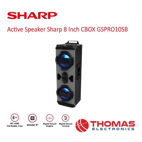 Jual Active Speaker Sharp Cbox Gspro10sb Gspro 8 Sb 8 Inch Garansi Resmi Shopee Indonesia