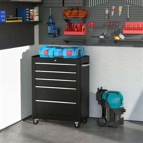 Homcom 5 Drawer Rolling Storage Cart Wilko