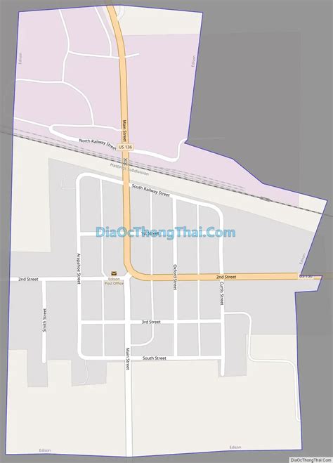 Map Of Edison Village Nebraska Thong Thai Real