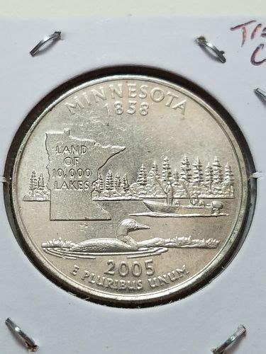 2005 D Minnesota State Washington Quarter Tree Cud Error For Sale Buy Now Online Item 773279