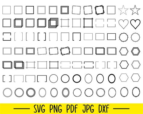 84 Frame Files Rectangle Frame Svg Frame Svg Shape Svg Square Frame Svg Bundle Geometric