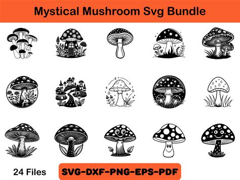 Mystical Mushroom Svg Bundle Graphic By Creativity Designer · Creative