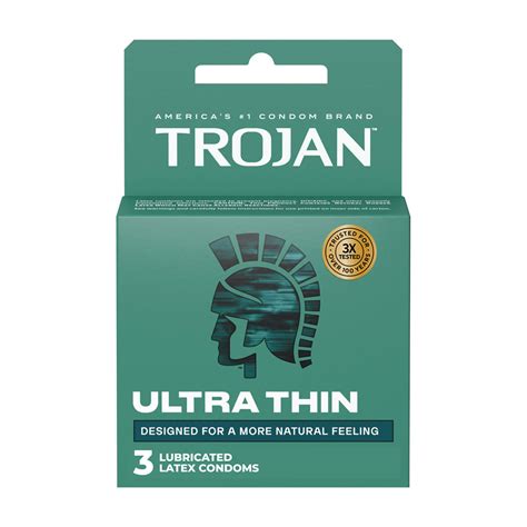 Buy Trojan Ultra Thin Latex Lubricated Condoms For Men 3 Count From