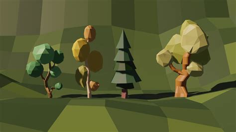 Low Poly Trees 01 Model Turbosquid 2129644
