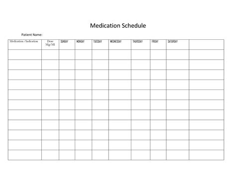 40 Great Medication Schedule Templates Medication Calendars