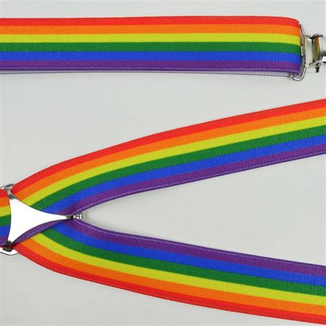 Rainbow Skinny Braces Pride Flag Elastic Clip On Braces Etsy