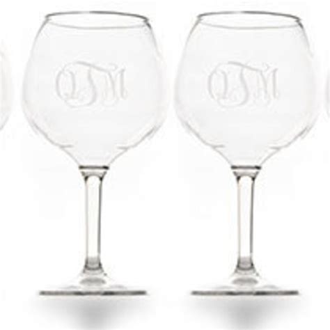 Monogrammed Glasses Etsy