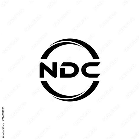 Ndc Letter Logo Design With White Background In Illustrator Cube Logo