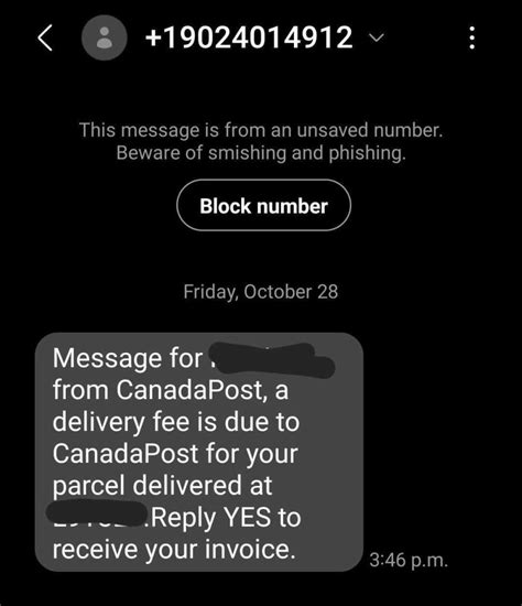 Canada Post Text Scam With Your Name And Postal Code Hits Mississauga And Brampton Insauga