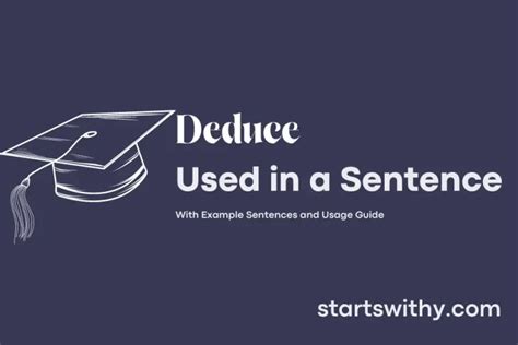 Deduce In A Sentence Examples 21 Ways To Use Deduce