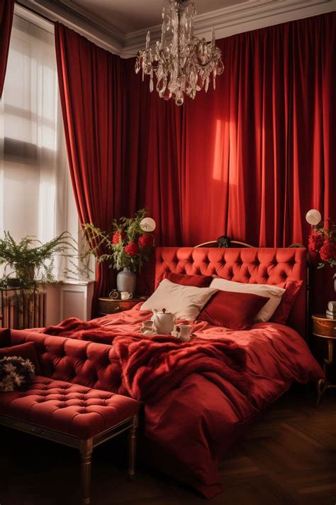 Red Aesthetic Bedroom