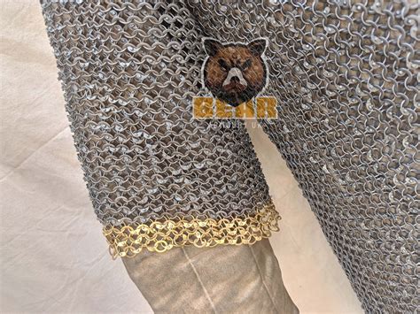 Roman Hamata Chainmail Armor Round Ring Dome Riveted Alternating Solid