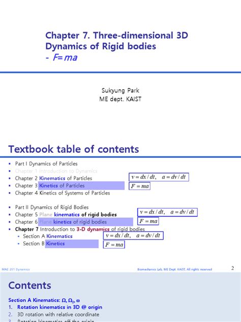 Chapter7 Three Dimensional Dynamicsfilled Pdf Kinematics