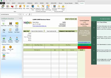 Lawn Care Invoice Template Word Downloads Wfacca Pertaining To Lawn