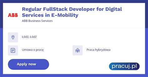 Oferta Pracy Regular Fullstack Developer For Digital Services In E